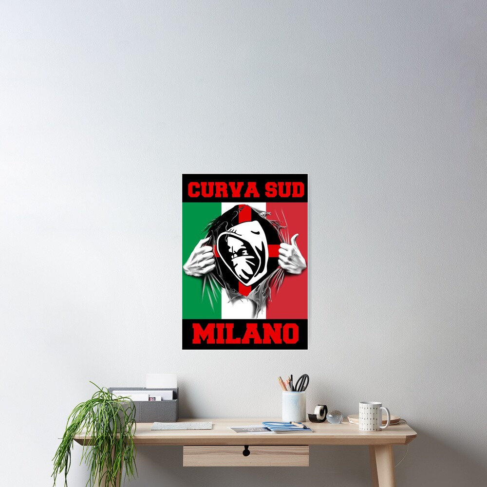 "curva sud milan 1899 Sticker" Poster for Sale by soummuss | Redbubble