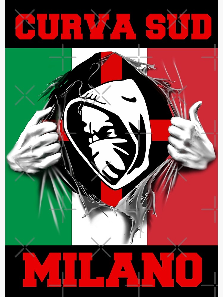 "curva sud milan 1899 Sticker" Poster for Sale by soummuss | Redbubble