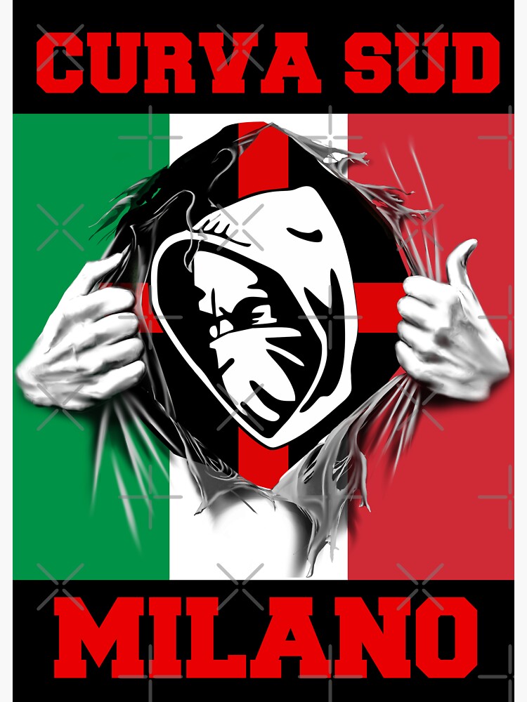 "curva sud milan 1899 Sticker" Sticker for Sale by soummuss | Redbubble