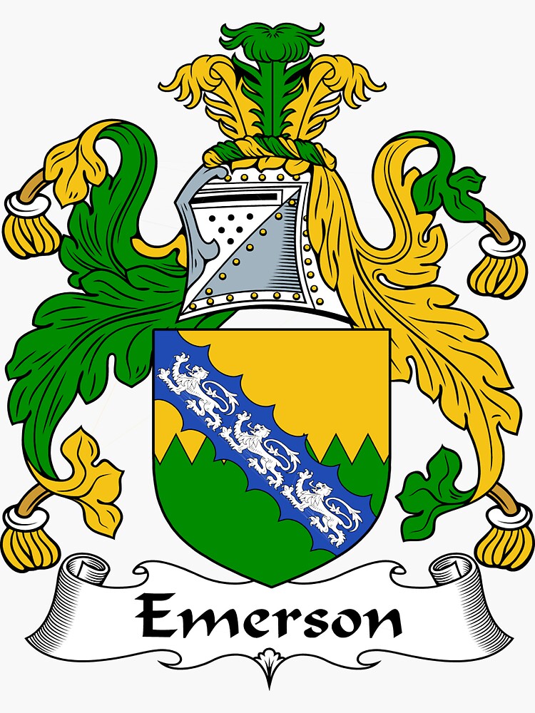"Emerson " Sticker for Sale by HaroldHeraldry | Redbubble
