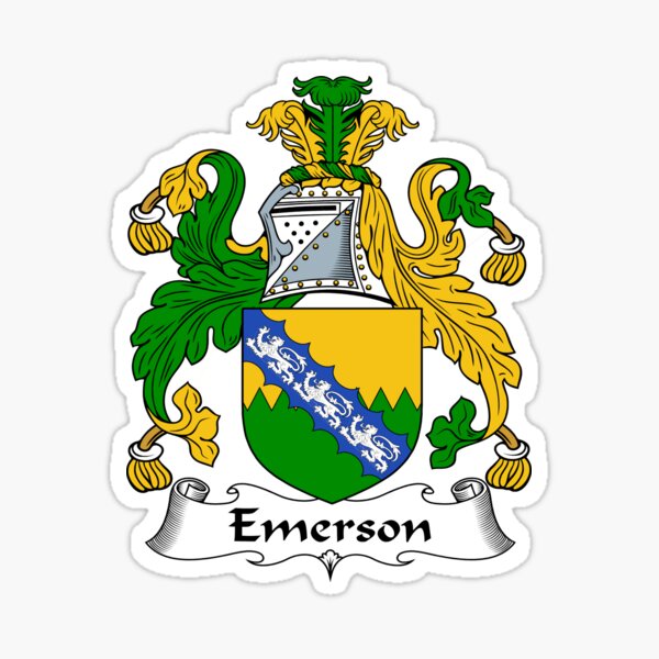 "Emerson " Sticker for Sale by HaroldHeraldry | Redbubble
