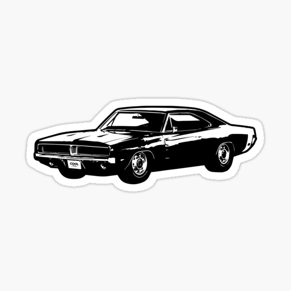 "Black 1969 DC Muscle Car" Sticker for Sale by CoolRide | Redbubble
