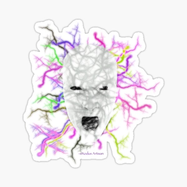 "Screaming Lightning " Sticker for Sale by eXo-Designs | Redbubble