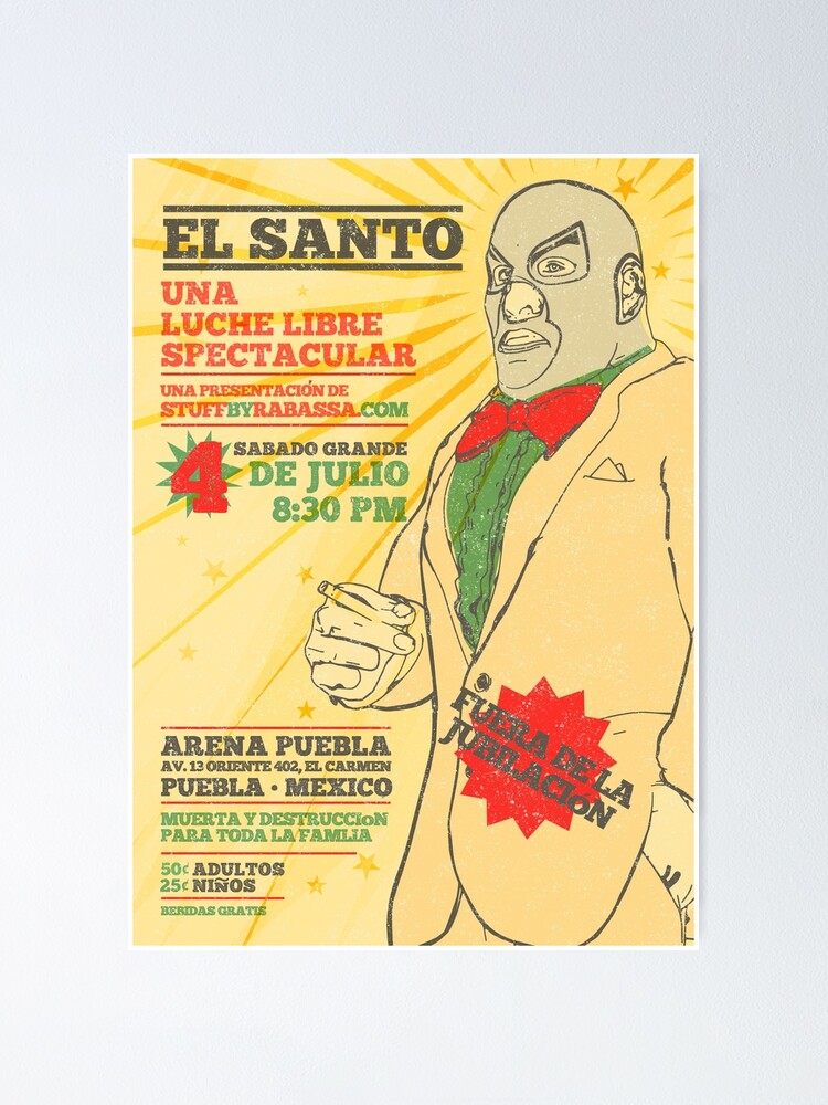 "El Santo Lucha Libre Poster" Poster for Sale by rabassa | Redbubble