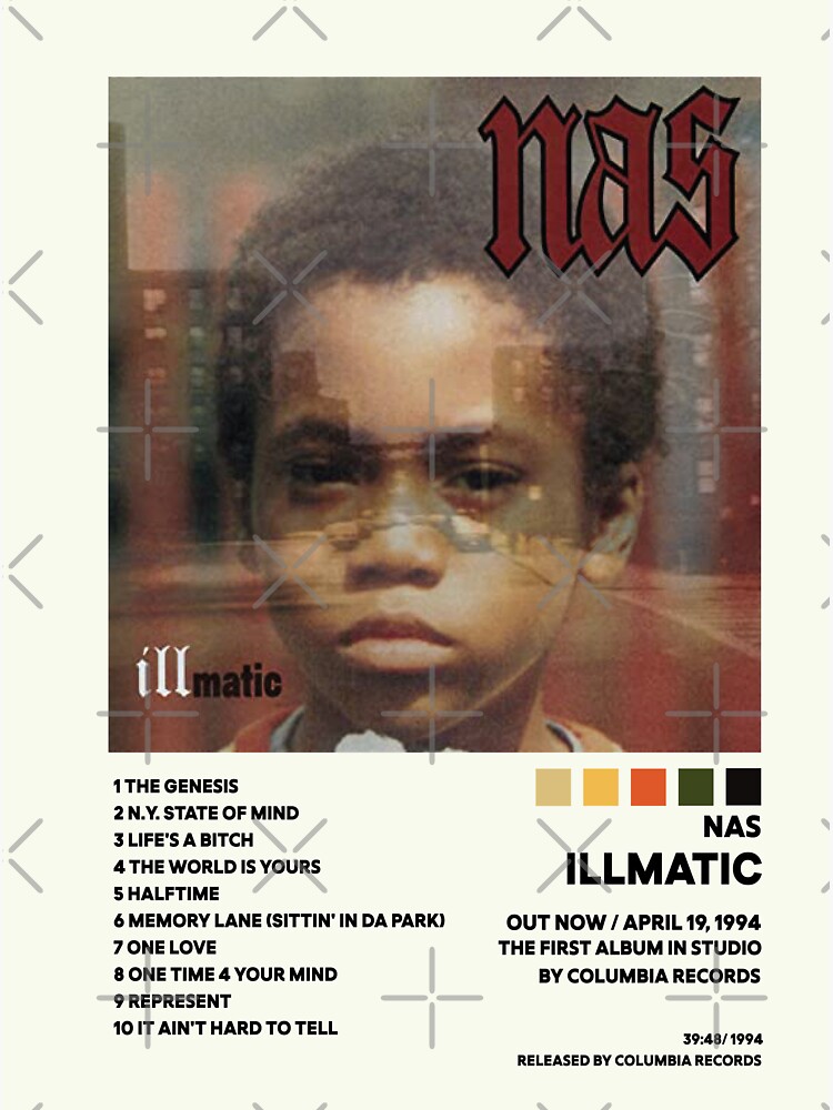 "illmatic nas | polaroid poster | tracklist" Sticker for Sale by zivad23 | Redbubble