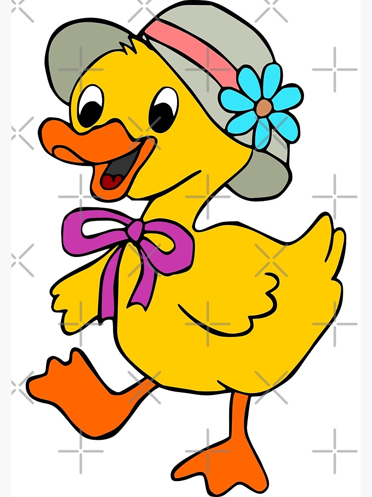 "Baby duck with cap" Poster for Sale by kalps99 | Redbubble