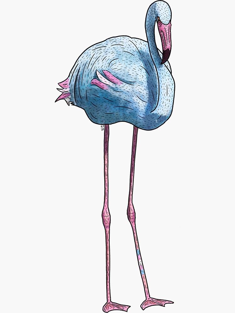 "Transgender Flamingo trans pride bird " Sticker for Sale by ...