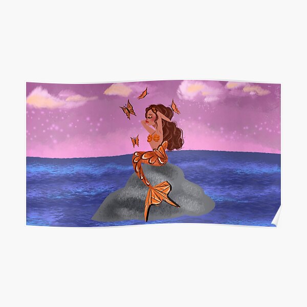 "A Monarchy Mermaid" Poster by illustratebydil | Redbubble