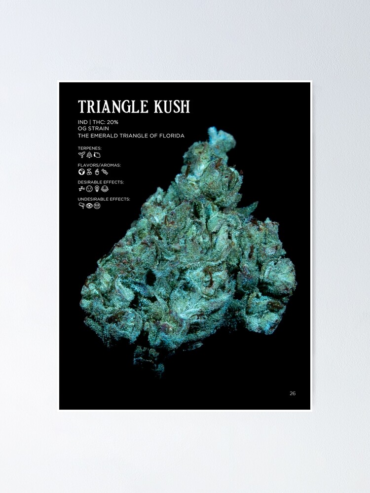 "Triangle Kush Strain Stat Poster | The Secret Colors of Cannabis Official" Poster for Sale by ...