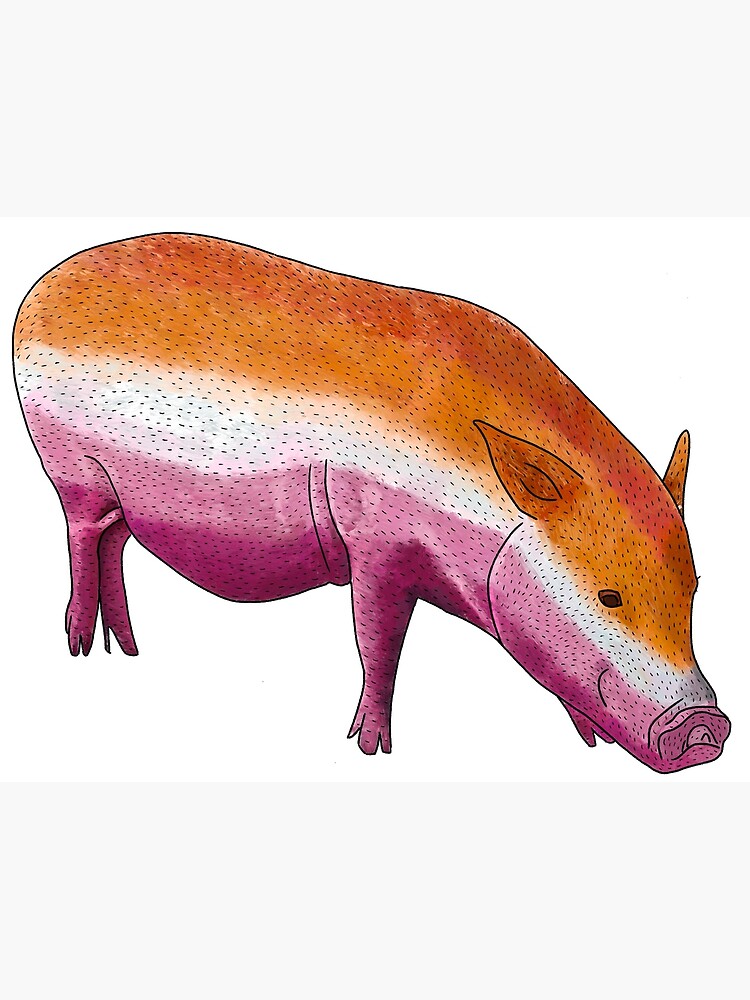 "Lesbian Flag Pride Pig " Poster for Sale by kylepeterart | Redbubble