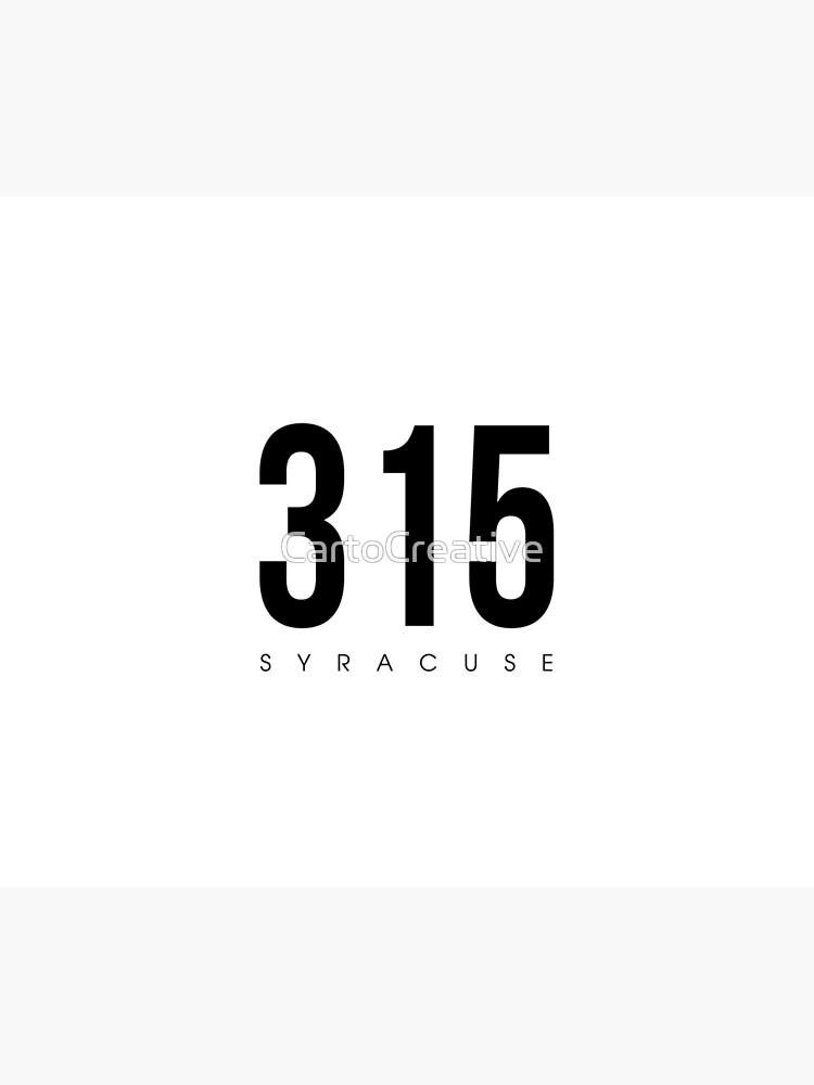 "Syracuse, NY - 315 Area Code" Poster by CartoCreative | Redbubble