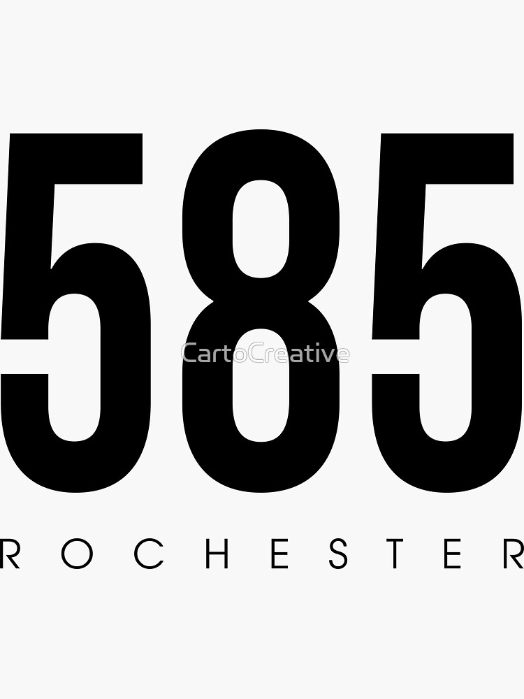 "Rochester, NY - 585 Area Code" Sticker for Sale by CartoCreative ...