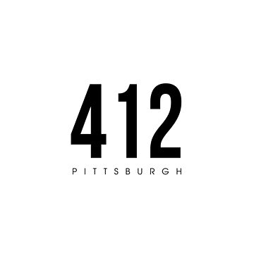 "Pittsburgh, PA - 412 Area Code" Sticker for Sale by CartoCreative ...
