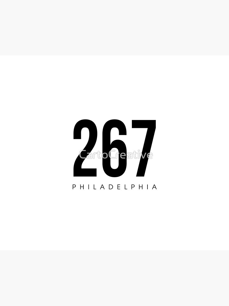 "Philadelphia, PA - 267 Area Code" Framed Art Print by CartoCreative ...