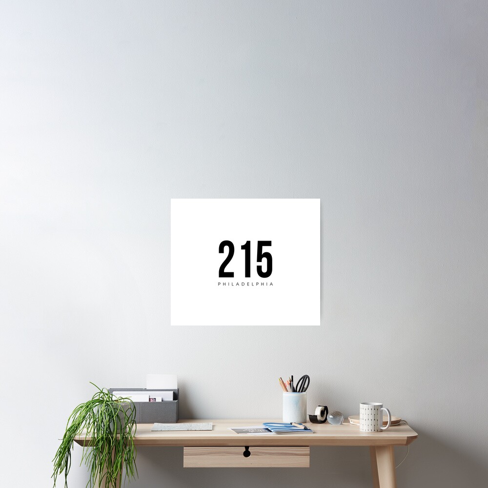 "Philadelphia, PA - 215 Area Code" Poster by CartoCreative | Redbubble