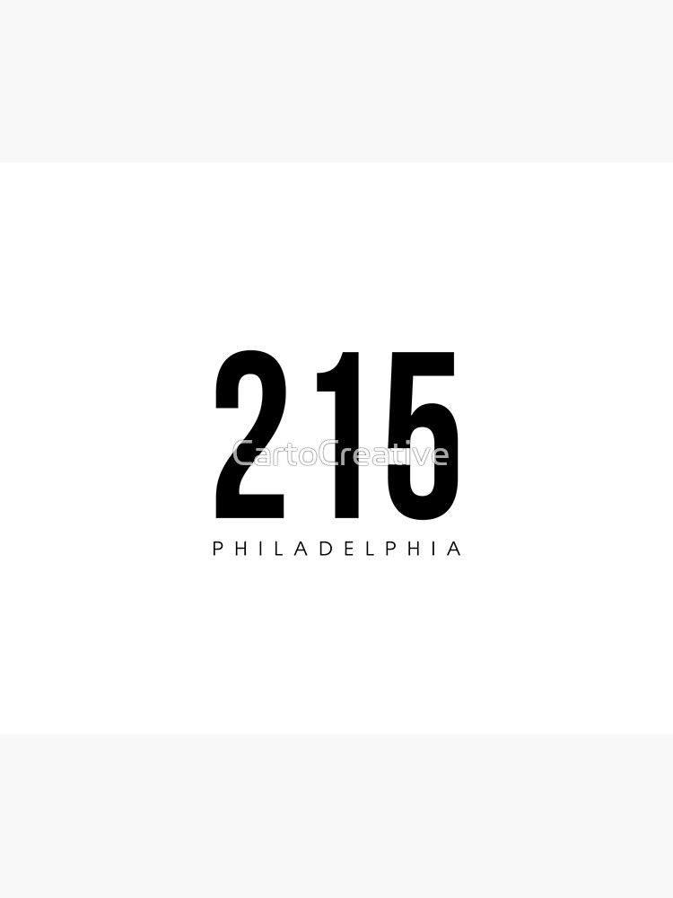 "Philadelphia, PA - 215 Area Code" Poster by CartoCreative | Redbubble