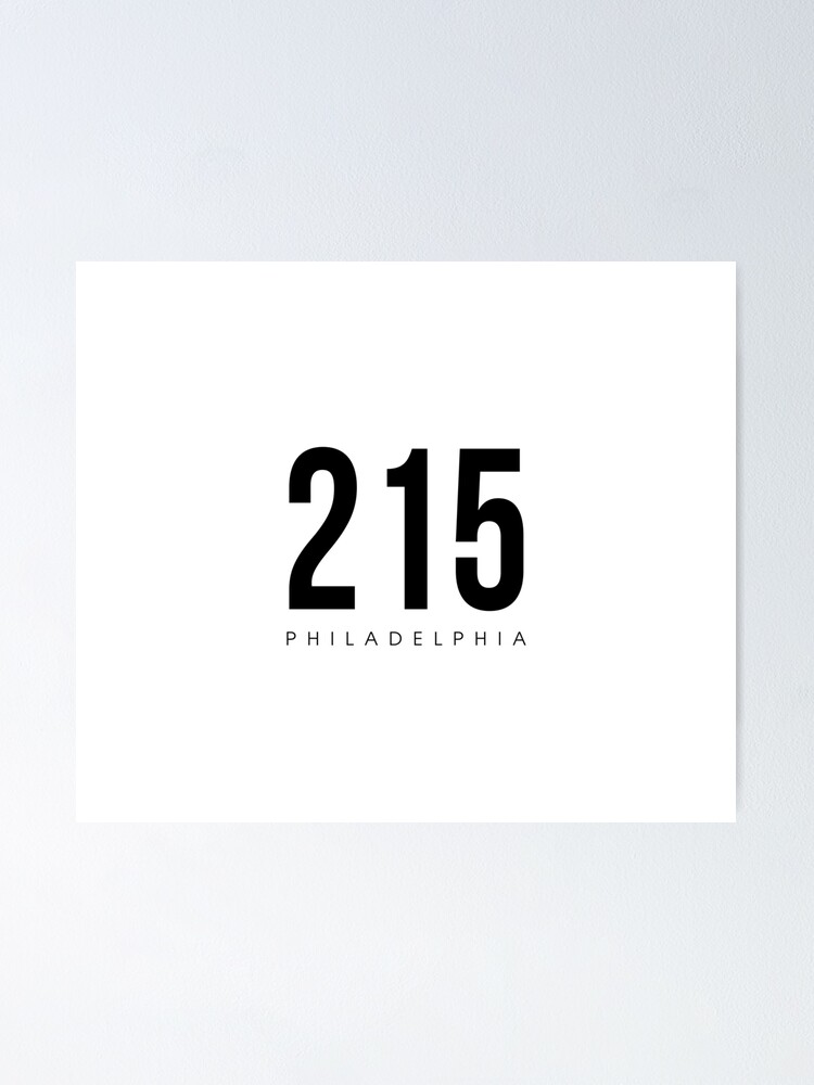 "Philadelphia, PA - 215 Area Code" Poster by CartoCreative | Redbubble