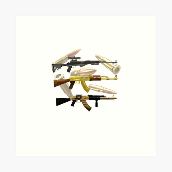 "Gun Logo Stickers | Gun Logo Stickers" Art Print for Sale by ...