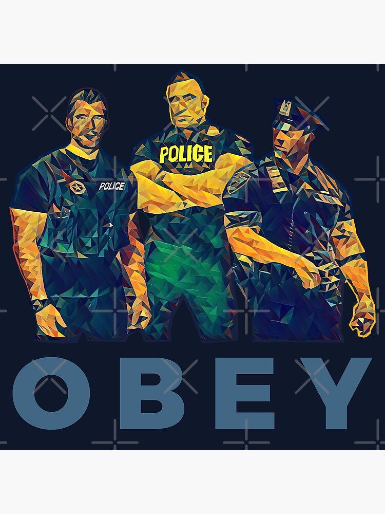 "OBEY (Police Cubism Theme)" Poster for Sale by LiverpoolStore | Redbubble