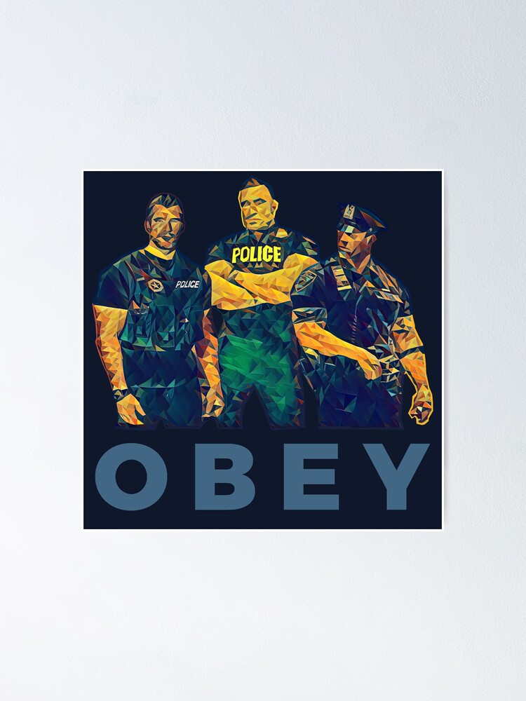 "OBEY (Police Cubism Theme)" Poster for Sale by LiverpoolStore | Redbubble