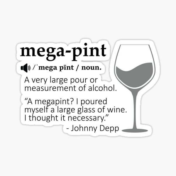 "Mega-Pint " Sticker for Sale by canossagraphics | Redbubble
