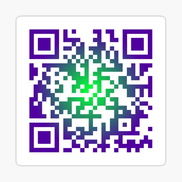 Never Gonna Give You Up Rick Astley QR Code Sticker