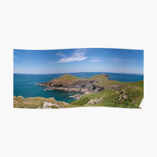 "The rumps at pentire point Cornwall" Poster by eddiej | Redbubble