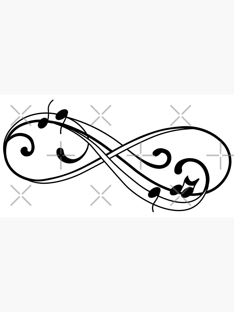 "Infinity symbol music forever" Poster for Sale by mixtape80 | Redbubble