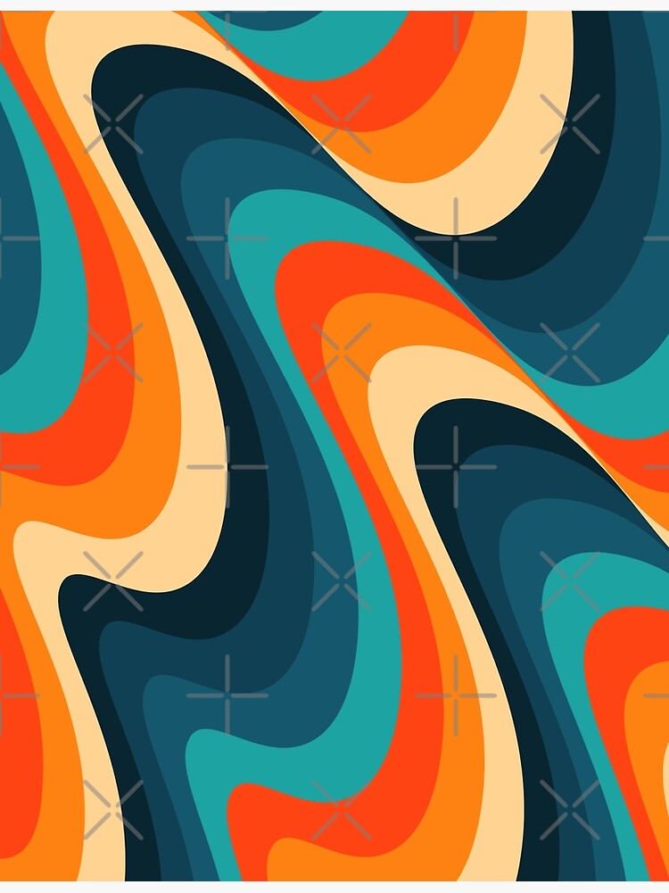 "70s Retro Stripes " Poster for Sale by ind3finite | Redbubble