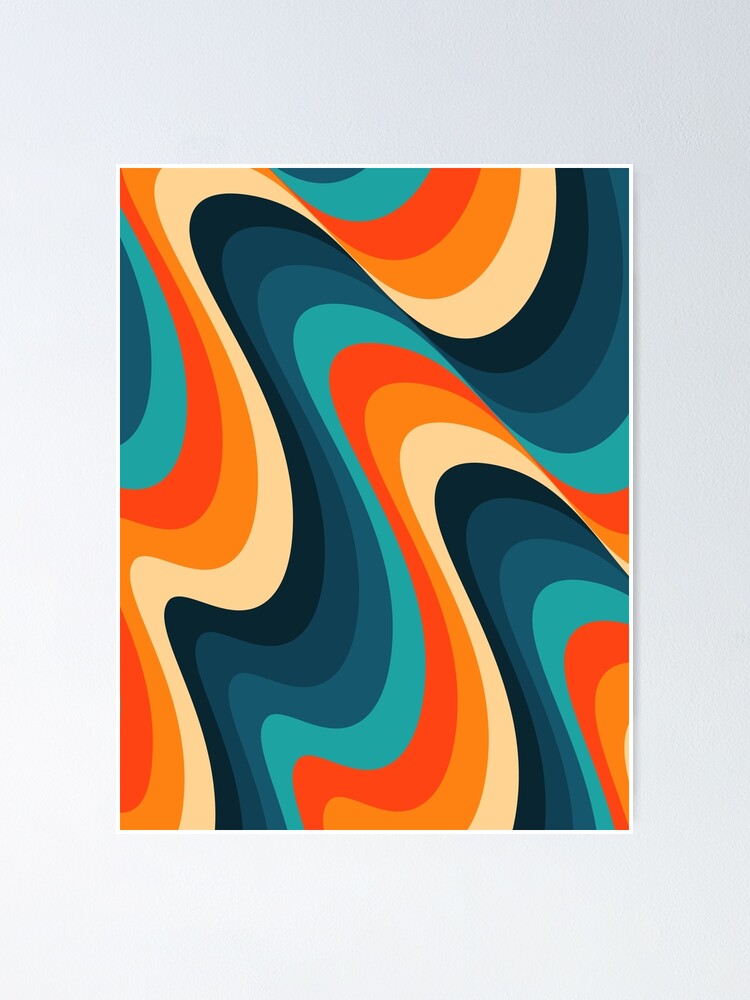 "70s Retro Stripes " Poster for Sale by ind3finite | Redbubble