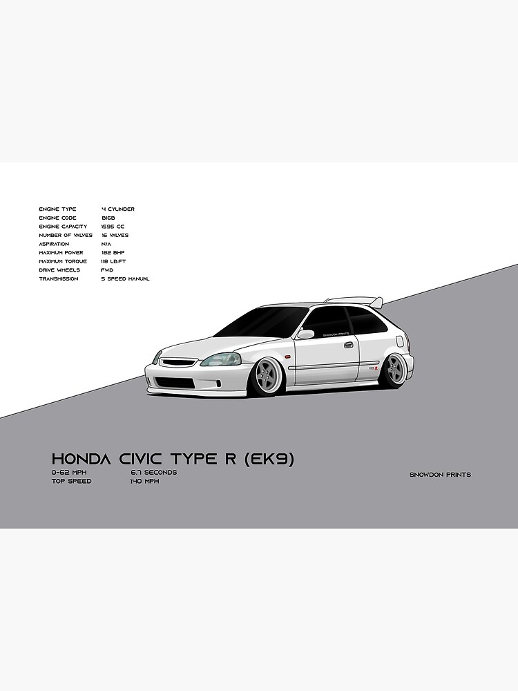 Póster for Sale con la obra «Honda Civic Type R EK9 Especificación ...