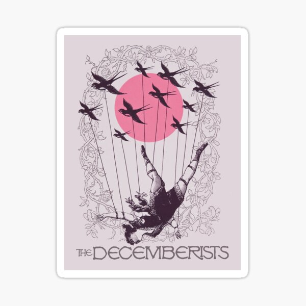 Pegatina «The Decemberists: gráfico de póster musical de estilo vintage ...