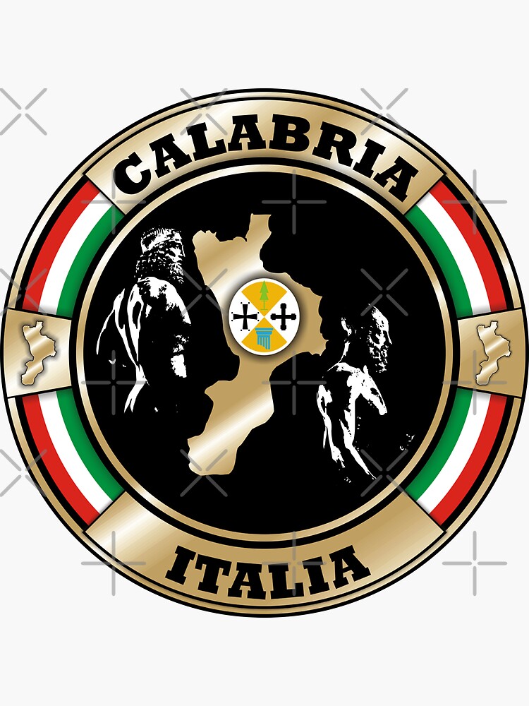 "Calabria stemma gold" Sticker for Sale by SoulSafe | Redbubble