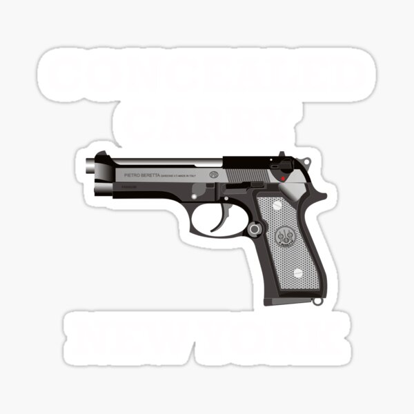 "Concealed Carry License New York Gun Rights" Sticker for Sale by ...