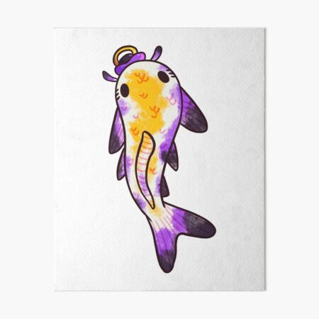 "Non Binary No Gender Pronoun Fish" Art Board Print for Sale by ...