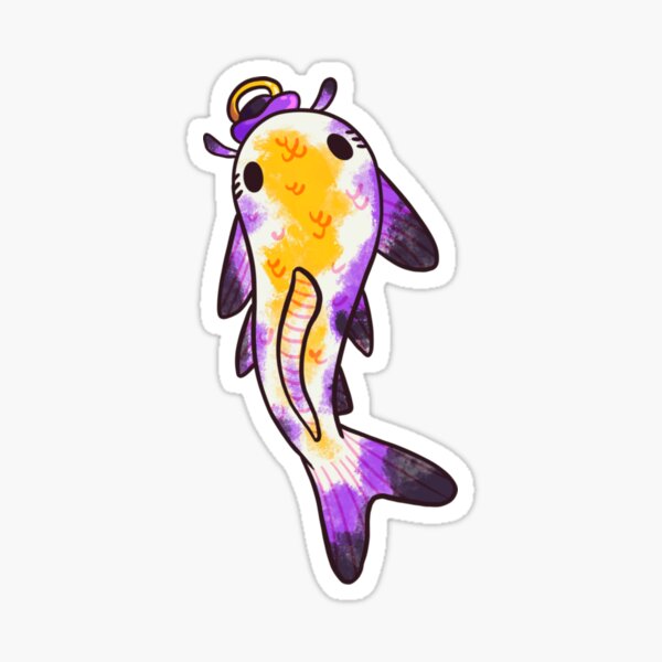 "Non Binary No Gender Pronoun Fish" Sticker for Sale by GENEVA1125 ...