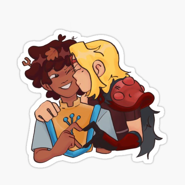 "Sashanne Cheek Kiss / Heart Hand - Calamity Trio Amphibia" Sticker for Sale by Sharkekei ...