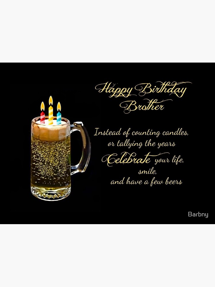 "Happy Birthday Brother" Sticker for Sale by Barbny | Redbubble