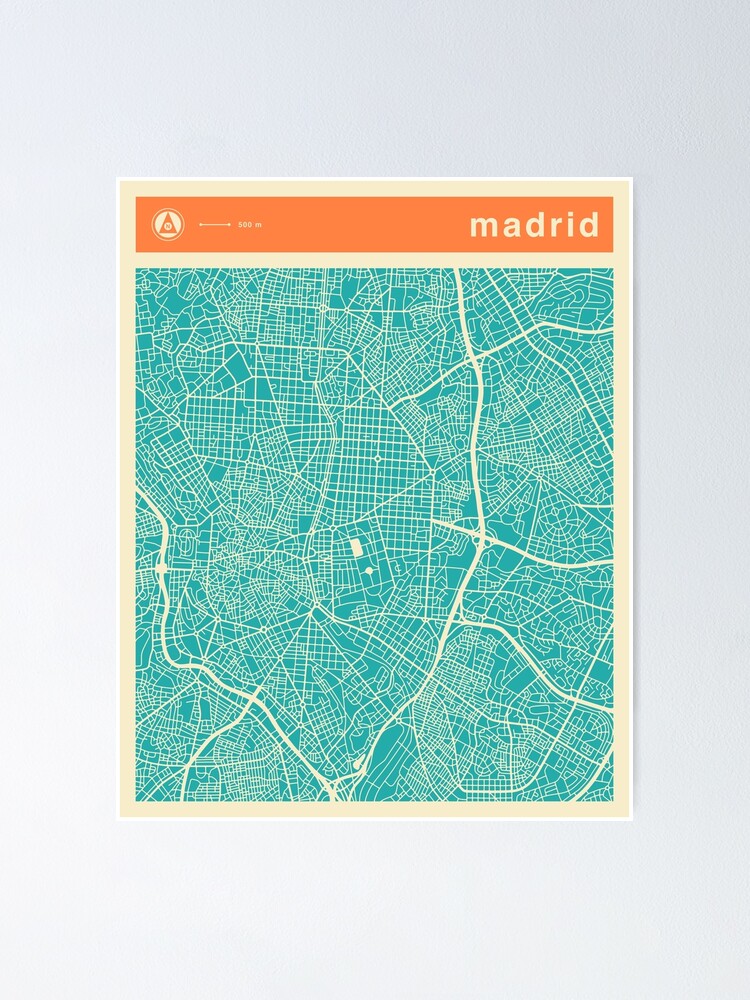"MADRID MAP" Poster for Sale by JazzberryBlue | Redbubble
