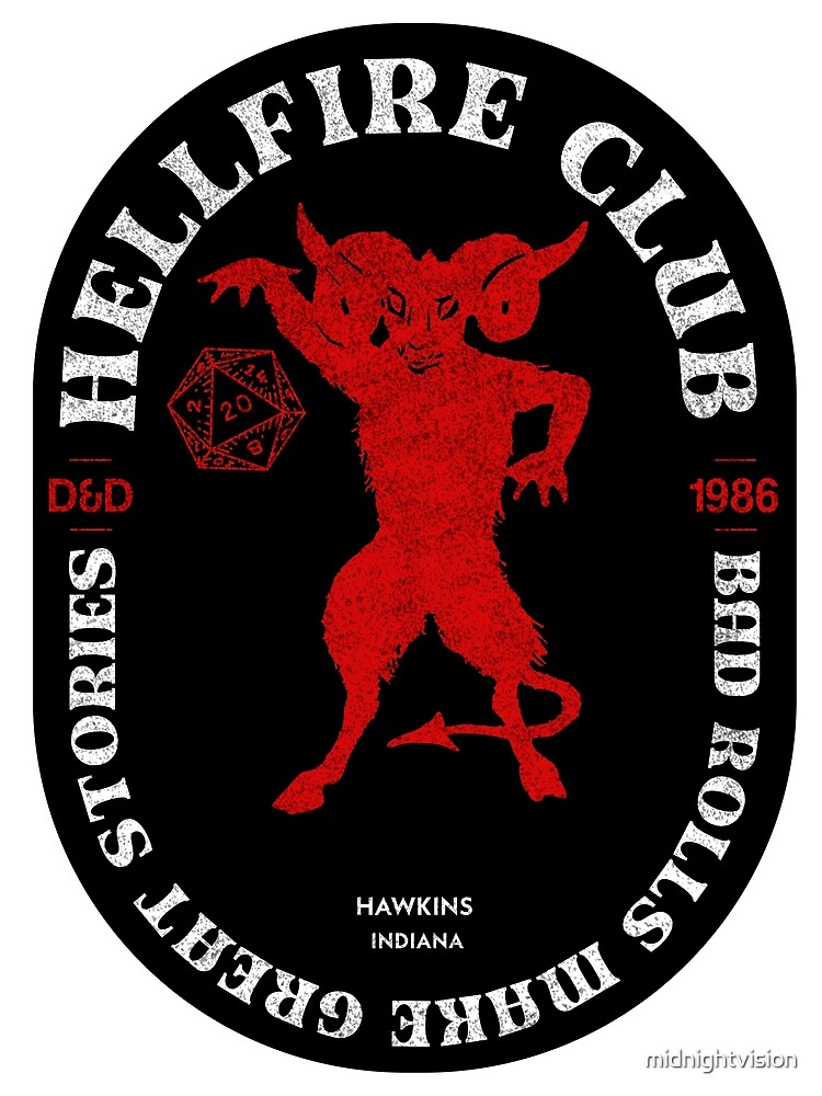 "Hellfire Club - Dnd Sticker - Stranger Things - vintage " Poster for ...