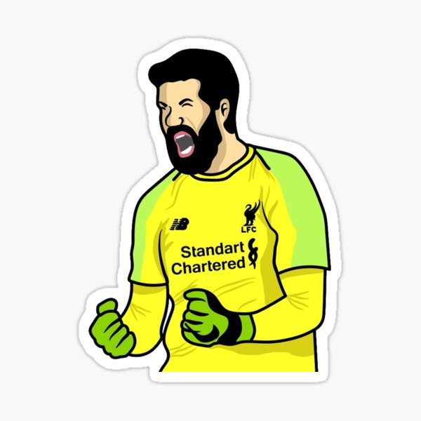 "Alisson Becker" Sticker for Sale by EtaniaMunaf | Redbubble