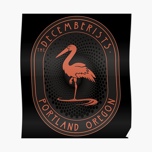 "The Decemberists - vintage styled 'Crane Wife' badge graphic, for the ...