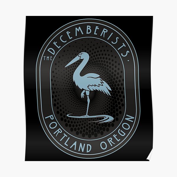 "The Decemberists - vintage styled 'Crane Wife' badge graphic, for the ...