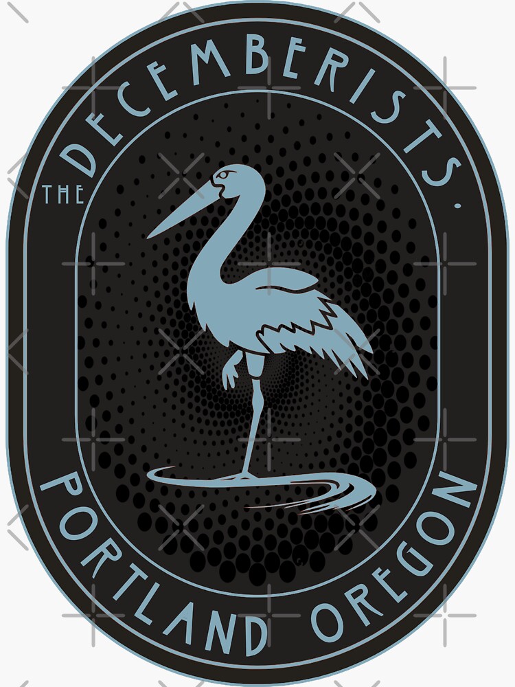 "The Decemberists - vintage styled 'Crane Wife' badge graphic, for the ...