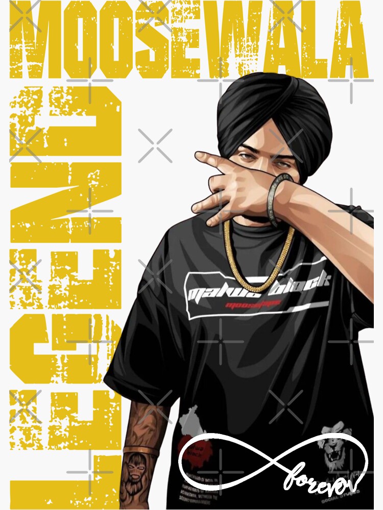 "Sidhu Moose wala sticker" Sticker for Sale by Desi Merch | Redbubble