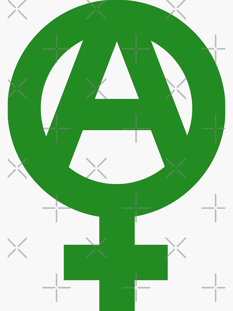 "Anarcha Feminist Symbol--Green" Sticker for Sale by SCHPiDAUU | Redbubble