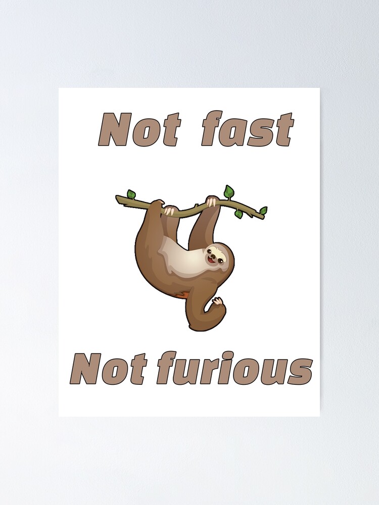 "Not fast not furious" Poster for Sale by TheWiiFactory | Redbubble