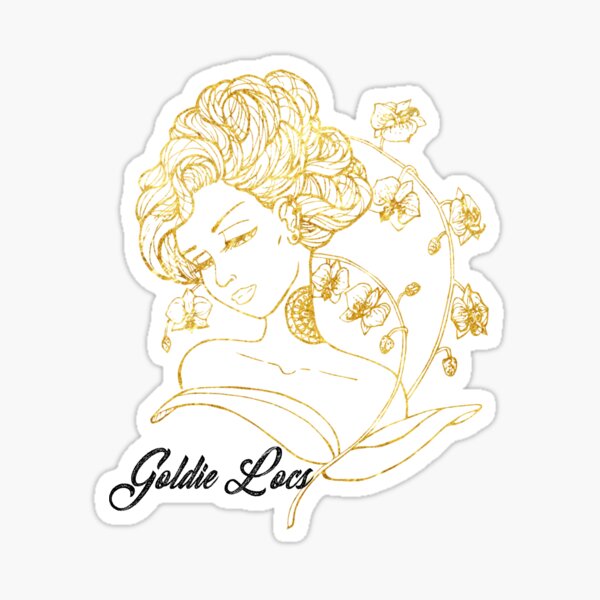 "Goldie Locs Goldilocks Naturally Loc'd" Sticker for Sale by LocFestNYC ...