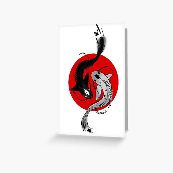 "Koi Fish Ocean and Moon Spirit Avatar" Greeting Card by Kings-Graphics ...
