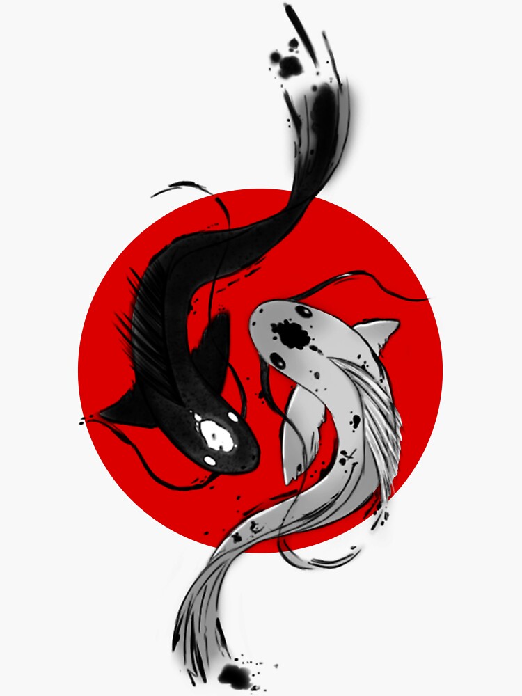 "Koi Fish Ocean and Moon Spirit Avatar" Sticker for Sale by Kings ...